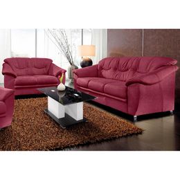 Sit & More sit&more Polstergarnitur &raquo;Savona, B: 148 bzw. 198 cm&laquo; Set: 2- & 3er-Sofa, mit Federkern rot B/H/T: 90cm x 90cm, Luxus-Microfaser ALTARA NUBUCK