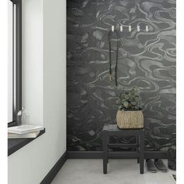 marburg Vliestapete &raquo;Artistic Allure&laquo; Kunst moderne Tapete f&uuml;r Wohnzimmer Schlafzimmer K&uuml;che schwarz Vlies B/L: 0,53m x 10,05m, Rollen: 1