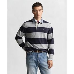 Gant Herren Langarm-Poloshirt &raquo;REG CHAMBRAY STRIPE HEAVY RUGGER&laquo; S