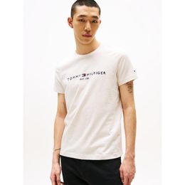 Tommy Hilfiger Herren T-Shirt &raquo;TOMMY LOGO&laquo; aus reiner Baumwolle beige S