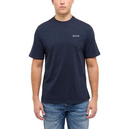 Mustang Herren Mustang T-Shirt &raquo;Austin-Logo small&laquo; Regular fit, kleiner Markenschriftzug blau 3XL
