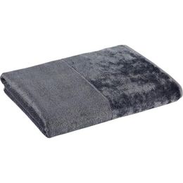 M&ouml;ve Duschtuch &raquo;M&Ouml;VE Bamboo Luxe&laquo; mit seidig gl&auml;nzenden Bord&uuml;ren grau Frottier, Obermaterial: 60% Baumwolle, 40% Viskose B/L: 80cmx150cm, 1 Stk., Frottier