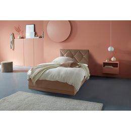 Westfalia Schlafkomfort Polsterbett &raquo;Adamas&laquo; auch mit Bettkasten, Knopfheftung mit Strasssteinen beige Bezug: 100% Polyester, Polsterung: Polsterwatte, Material Gestell: 