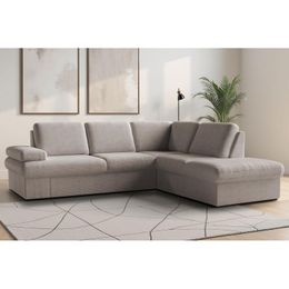 Sit & More sit&more Ecksofa &raquo;Moreno L-Form, B: 238 cm&laquo; mit Armteilverstellung, optional Schlaffunktion grau 100% Polyester B/H/T: 238cm x 82cm x 202cm, Breitcord