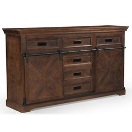 OTTO home Sideboard &raquo;Don Barn&laquo; mit 2 Schiebet&uuml;ren, handgefertigt, Unika-M&ouml;bel, Breite 160 cm Massivholz B/H/T: 160cm x 90cm x 40cm, 6 Stk., Mango, 2 