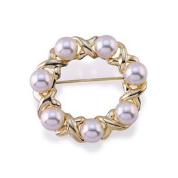 Firetti Damen Brosche &raquo;Schmuck Geschenk Ansteckschmuck Perlenbrosche&laquo; () mit Glasperle gelb Einheitsgr&ouml;&szlig;e