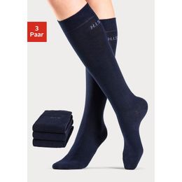H.I.S. H.I.S Damen Kniestr&uuml;mpfe Packung, 3 Stk. tlg. ohne einschneidendes B&uuml;ndchen blau 39-42