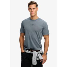 Superdry Herren Rundhalsshirt &raquo;MICRO LOGO TSHIRT&laquo; mit Micro-Marken-Logo grau XL