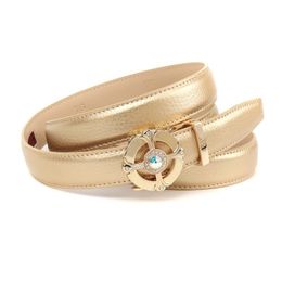Anthoni Crown Damen Lederg&uuml;rtel gold 100