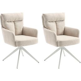 Home Affaire Esszimmerstuhl &raquo;Monaco&laquo; (Set) 2 Stk.verschiedene Gestelle w&auml;hlbar, Belastbar bis 120 Kg beige Boucle B/H/T: 59cm x 92,5cm x 67,5cm, 2 Stk