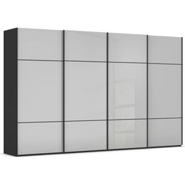 Rauch Schwebet&uuml;renschrank &raquo;Kleiderschrank Schrank Garderobe Schlafzimmerschrank SCALE-TRIO&laquo; edle dreigeteilte Front mit 2 Zierleisten Glasfront MADE 