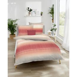 Kaeppel Bettw&auml;sche &raquo;Charisma&laquo; 2 Stk. rot Mako-Satin, Obermaterial: 100% Baumwolle B/L: 135cm x 200cm, 1 Stk., 1 Stk., Mako-Satin, B/L: 80cm x 80cm, 2 Stk.