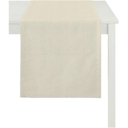 Apelt Tischl&auml;ufer &raquo;ALASKA, LOFT STYLE, Rips Uni&laquo; beige Baumwolle, Polyester B/L: 48cm x 150cm, 1 Stk., rechteckig
