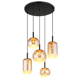 Globo LIGHTING H&auml;ngeleuchte &raquo;SEVERIN&laquo; LED-Modul 1 Stk. Warmwei&szlig; H&auml;ngelampe Esszimmer-Leuchte Esstischleuchte Wohnzimmer gold &Oslash; 71cm H: 150cm, 1 Stk.