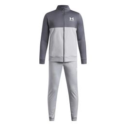 Under Armour Herren Trainingsanzug &raquo;UA Rival CB Knit Track Suit&laquo; mit praktischen Taschen grau M