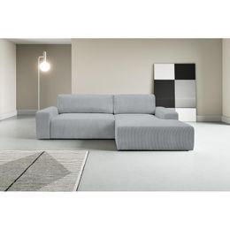 WERK2 Ecksofa &raquo;Rotterdam-L 267 x 165 cm modern und bequem&laquo; Cord, L-Form, Schlaffunktion, Bettkasten grau 90% Polyester, 10% Nylon B/H/T: 267cm x 85cm 