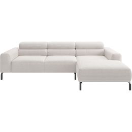 Home Affaire Ecksofa &raquo;Ecksofa, L-Form, incl. Kopfteilverstellung, Breite 258 cm&laquo; wahlweise elektrische Sitztiefenverstellung wei&szlig; 88% Polyester, 12% 