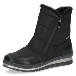 Caprice Damen Winterboots , Keilabsatz, Outdoorboots, Stiefelette mit zwei Rei&szlig;verschl&uuml;ssen schwarz 37