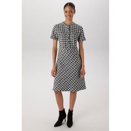Aniston Selected Damen Aniston SELECTED Etuikleid Faketaschen aus Boucl&eacute;-Jacquard-Qualit&auml;t - NEUE KOLLEKTION schwarz-wei&szlig; 36, N-Gr