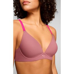 Puma Damen Puma Soft-BH &raquo;Puma WOMEN MICROFIBER SOFT PADDED BRA 1P&laquo; mit wendbaren und verstellbaren Tr&auml;gern, Logodruck vorn 75, Cup D