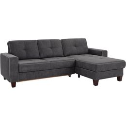 OTTO home Ecksofa &raquo;Varese&laquo; wahlweise mit Schlaffunktion und Vorziehfunktion grau Luxus-Microfaser ALTARA NUBUCK (100% Polyester);Luxus-Microfaser 