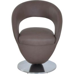 K+w Komfort & Wohnen K+W Komfort & Wohnen Esszimmerstuhl &raquo;Wave, Drehstuhl&laquo; () Design-Drehstuhl, Drehteller in Metall edelstahloptik, Farbkombination braun B/H/T: 62cm x 