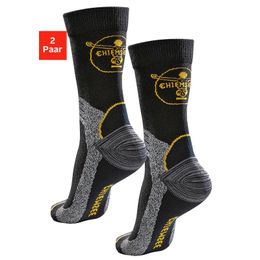 Chiemsee Damen Wandersocken &raquo;Herren Sportsocken mit Wolle, Outdoor Socken&laquo; Packung, 2 Paar tlg. mit gepolsterten D&auml;mpfungszonen bunt 47-48