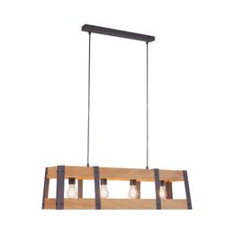 JUST LIGHT Deckenleuchte &raquo;CRATE&laquo; E27 1 Stk. ExklusiveE27 braun 4, 1 Stk.