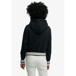 Superdry Damen Kapuzensweatshirt &raquo;COUNTRY CLUB VARSITY HOOD&laquo;, besondere Stickerei in gl&auml;nzender Optik XS