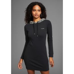 Kangaroos Damen Kangaroos Sweatkleid mit Allover-Print Kapuze schwarz-wei&szlig; 38, N-Gr