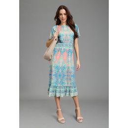Bruno Banani Damen Sommerkleid casual Stil, f&uuml;r Sommer und Freizeit, aus Polyester und Elasthan bunt 38, N-Gr