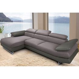 COTTA Ecksofa &raquo;Solution L-Form, B:286cm,modern mit Relaxarmlehne, Wellenunterfederung&laquo; mit Arm- & Kopfteilverstellung, wahlweise mit Schlaffunktion 