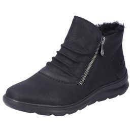 Rieker Damen Winterboots Stiefelette, Warmfutter, Boots mit herausnehmbarer Textilsohle schwarz 40