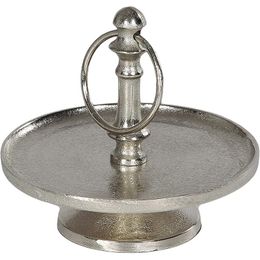 AMBIENTE HAUS Servierplatte &raquo;Etagere 1 Stufe in Silberfarben&laquo; silber Aluminium &Oslash; 19cm