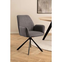 ACTONA GROUP Esszimmerstuhl &raquo;Glenda 2er-Set, 360&deg; drehbar, mit Armlehnen, in mehreren Farben&laquo; () gepolstert, mit Armlehne, schwarze Stahlbeine, 