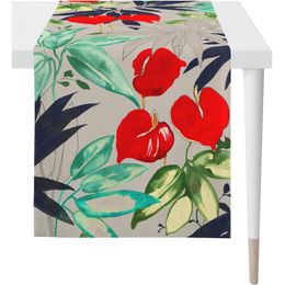 Apelt Tischl&auml;ufer &raquo;Letizia, LOFT STYLE, Sommerdeko, Sommer&laquo; Digitaldruck rot Baumwolle B/L: 48cm x 150cm, 1 Stk., rechteckig