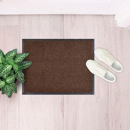 ANDIAMO Fu&szlig;matte &raquo;Easy, Made in Netherlands&laquo; rechteckig 5 mm H&ouml;he Schmutzfangmatte, rutschhemmend, Innen- und &uuml;berdachten Au&szlig;enbereich braun Kunstfaser B : 