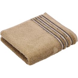Vossen Gaestehandtuecher &raquo;Cult de Luxe&laquo; im Set, mit Glanzbord&uuml;re braun Walkfrottee, Obermaterial: 100% Baumwolle B/L: 30cmx50cm, 3 Stk., Walkfrottee