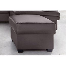 Sit & More sit&more Polsterhocker &raquo;Pisa&laquo; mit Stauraum braun NaturLEDER Punch (echtes Rindsleder) in Sitz und R&uuml;cken. Korpus in passendem Kunstleder SOFTLUX 