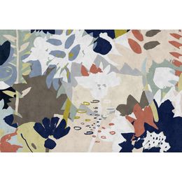 Livingwalls living walls Fototapete &raquo;Walls by Patel Floral Collage 4&laquo; glatt Vlies, Wand, Schr&auml;ge blau Vlies B/L: 4m x 2,7m