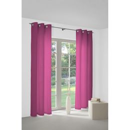 WIRTH Vorhang &raquo;Dim out&laquo; &Ouml;sen 1 Stk. tlg. pink Polyester 220cm, &Ouml;sen, 145cm