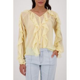 monari Damen Georgettebluse &raquo;Bluse Georgette R&uuml;schen&laquo; Regular fit mit Volants 44