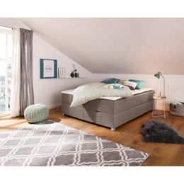 Home Affaire Boxbett &raquo;Alexis&laquo; ohne Kopfteil - ideal f&uuml;r R&auml;ume mit Dachschr&auml;gen; in 4 Breiten braun Struktur fein (100% Polyester) Struktur fein, 