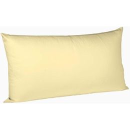 Fleuresse Kissenbezug &raquo;Colours Mako Satin, 100% Baumwolle, mit Rei&szlig;verschluss&laquo; Mako Satin, gl&auml;nzend, glatt, Premium Qualit&auml;t gelb Mako-Satin, Mako-
