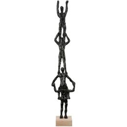 Gilde Dekofigur &raquo;Skulptur Person Teamspirit schwarz H. 68,5 cm&laquo; schwarz Kunstharz B/H/T: 13cm x 68,5cm x 9cm