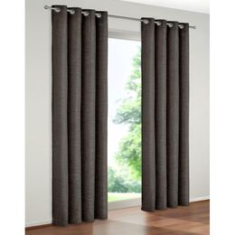 WIRTH Vorhang &raquo;Trondheim 234 g/m&sup2;&laquo; &Ouml;sen 1 Stk. tlg. grau Chenille, Polyacryl 180cm, &Ouml;sen, 132cm