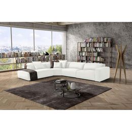 Egoitaliano Ecksofa &raquo;Beverly, extravangantes Designsofa mit erstklassigem Sitzkomfort&laquo; wahlweise mit elektrischer Relaxfunktion, Kopfteilverstellung wei&szlig; B/H/T: 