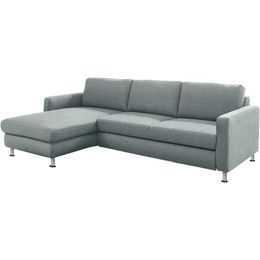 Die PlanBar Ecksofa &raquo;MP-IN19027 L-Form&laquo; wahlweise mit Schlaffunktion, frei im Raum stellbar blau 100% Polyester B/H/T: 265cm x 82cm x 172cm, 