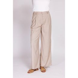 Zhrill Damen Bundfaltenhose &raquo;GRETA Hose&laquo; weite Passform, f&uuml;r den Alltag, mit Nadelstreifen, Materialmix beige 26, N-Gr