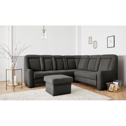 Sit & More sit&more Ecksofa &raquo;Melissa L-Form&laquo; klassisches Polsterprogramm, wahlweise Schlaffunktion und Schubkasten grau 100% Polyester B/H/T: 257cm x 217cm, 